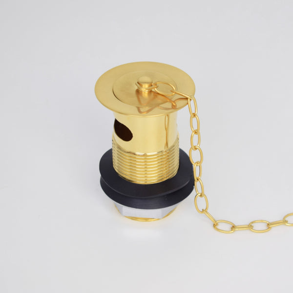 Traditional Brass Basin Waste and Plug - Proper Copper Design