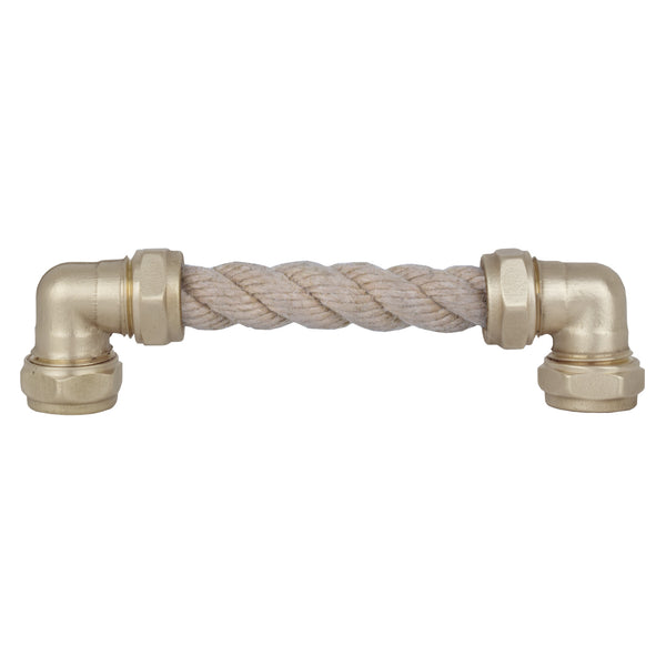 Brass and Rope Pull - Natural - Proper Copper Design