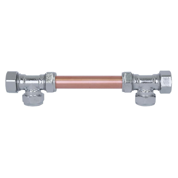 Chrome and Copper T Pull Handle - Proper Copper Design