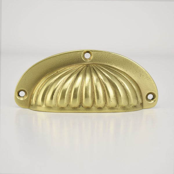 Brass Scalloped Cup Handle - Proper Copper Design
