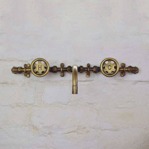 Barne Vintage Brass | Industrial Mixer Tap - Proper Copper Design