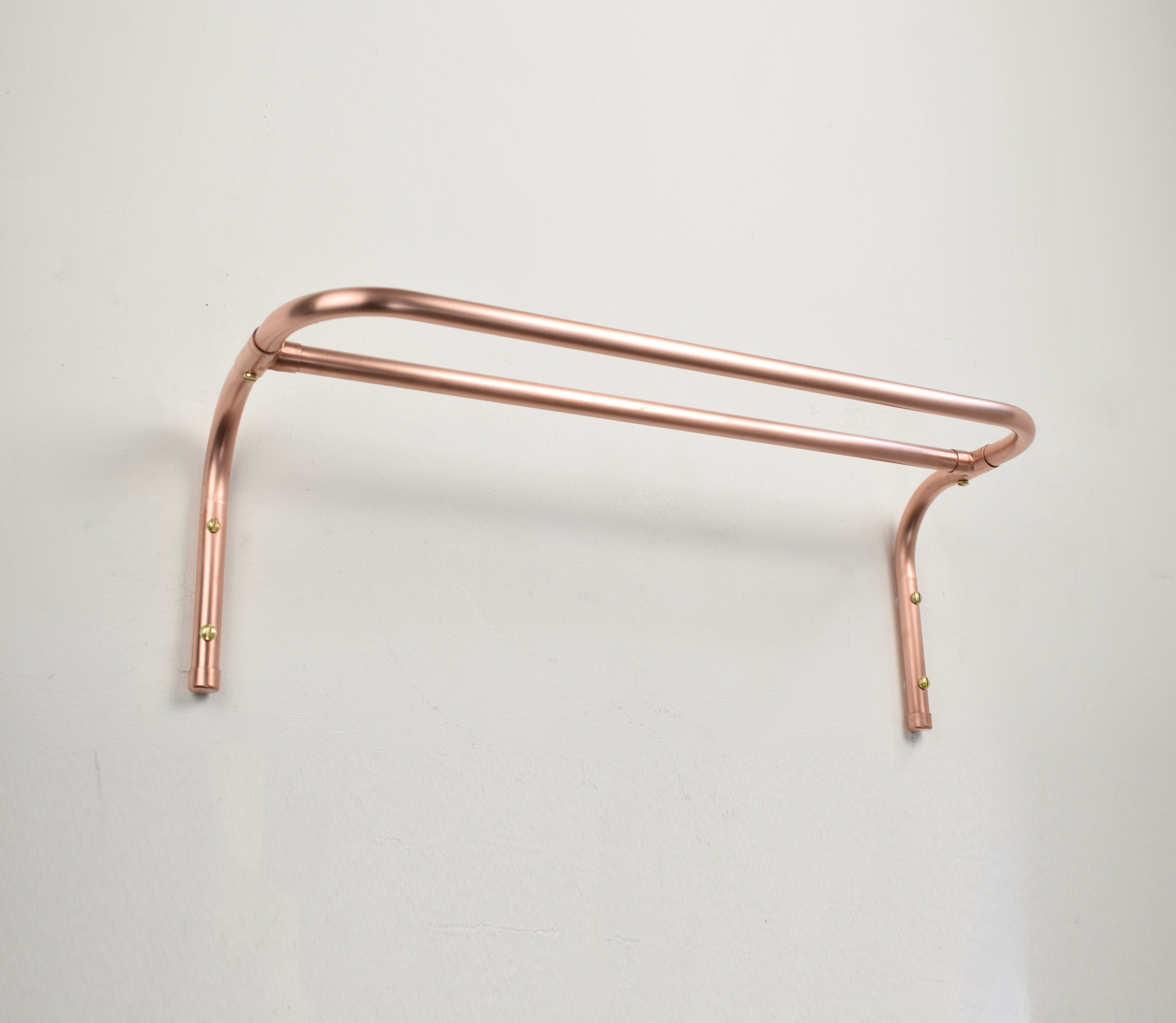 Copper Twin Rail Towel Rack - Proper Copper Design