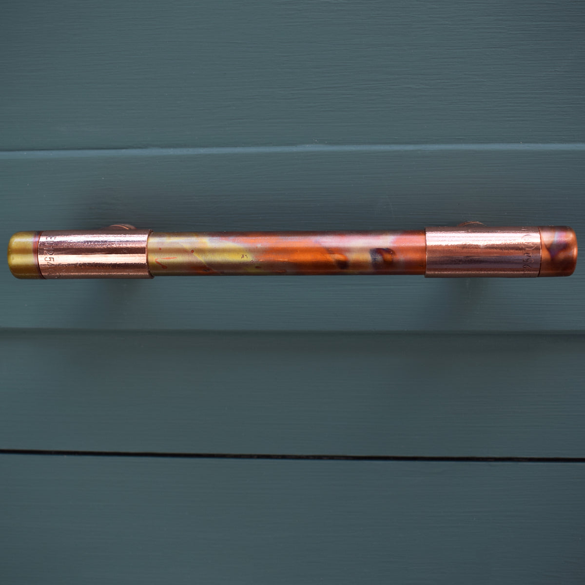 Copper Pull Handle - Marbled / High Polish Mix / Proper Copper Design