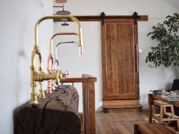 Rustic Copper T-Barn Door Handles / Proper Copper Design